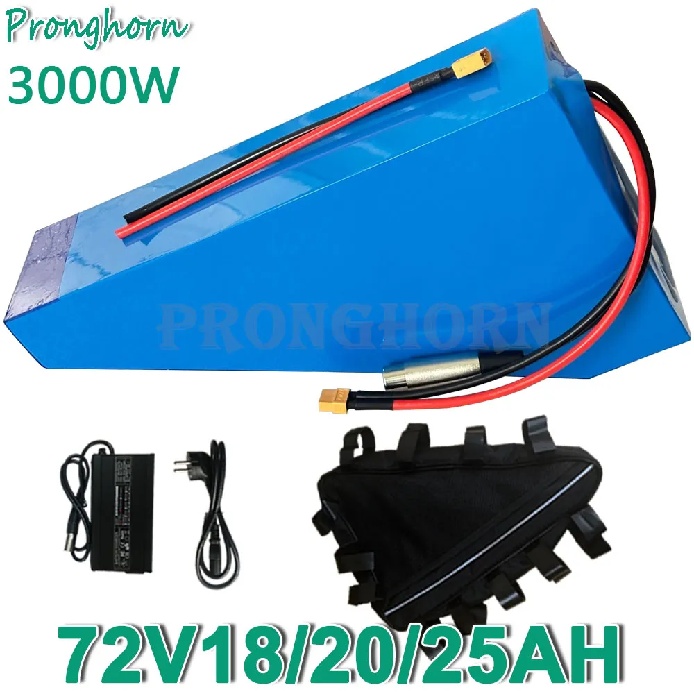 Triangle 72V 3000W 2000W Electric Bike Battery 72V 18AH 20AH 25AH ...
