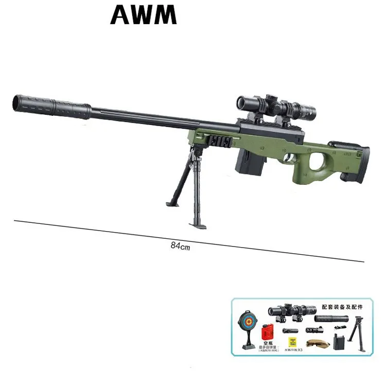 DHgate.com:AWM Manual Water Bullet Toy Guns Sniper Rifle Military Model Shooting with 30000 ...