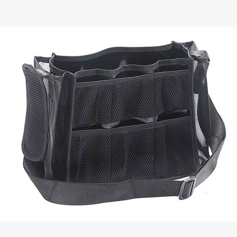 Large Capacity Black Mesh Cosmetic Bag - Travel Makeup Tool Organizer ...