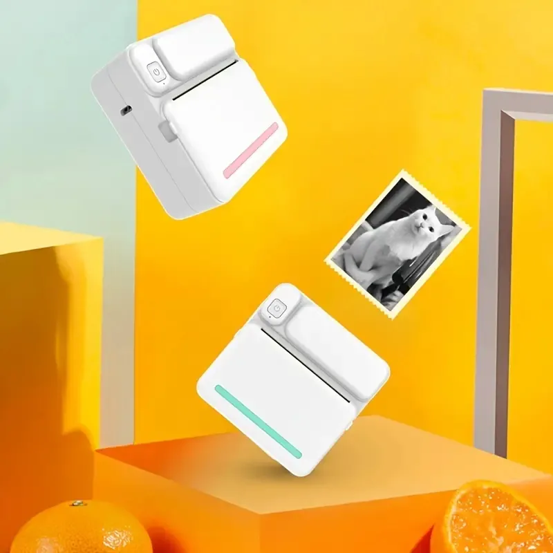 Multi-Functional Smart Mini Pocket Thermal Printer - Small Photo, Two ...