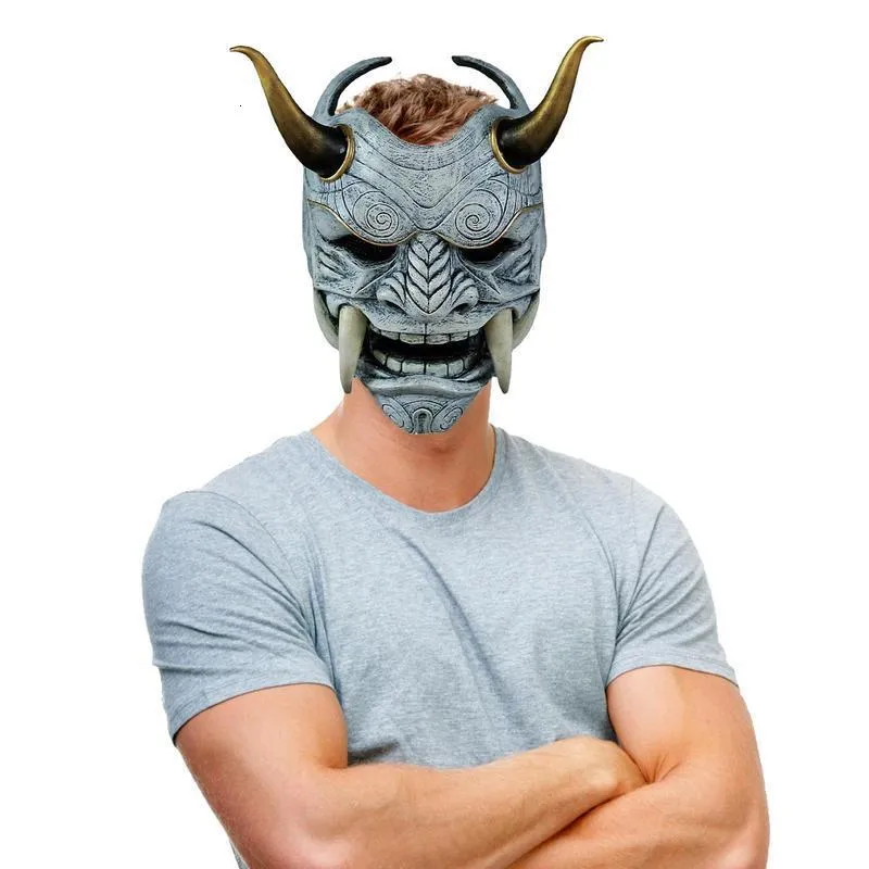 Japanese Oni Manta Mask For Halloween Party And Cosplay Unisex Scary ...