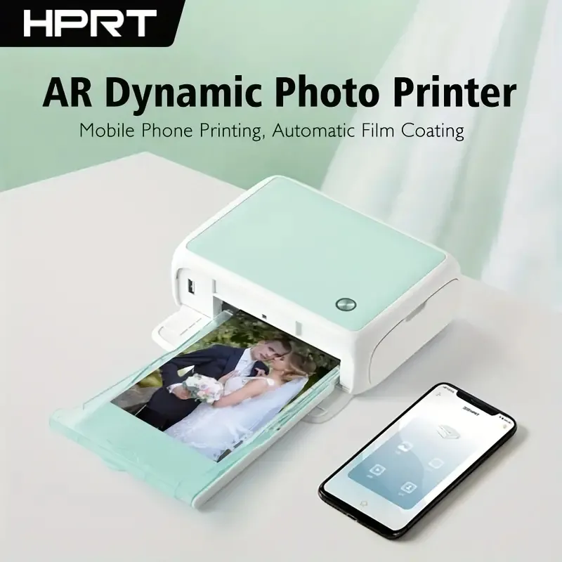 HPRT Wireless Mobile Photo Printer Small HD, Wi Fi Connection, Colorful ...