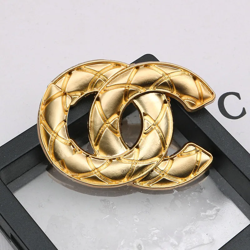 Luxury Designer Brooch with Gold Plating, Crystal Rhinestones, and ...