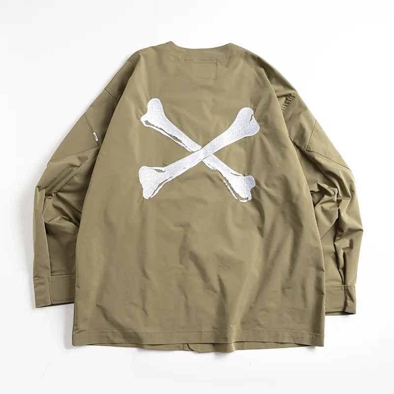 DHgate.com:WTAPS Mens Summer Bone Embroidered Collarless DHgate.com:WTAPS Mens Summer Bone Embroidered Collarless