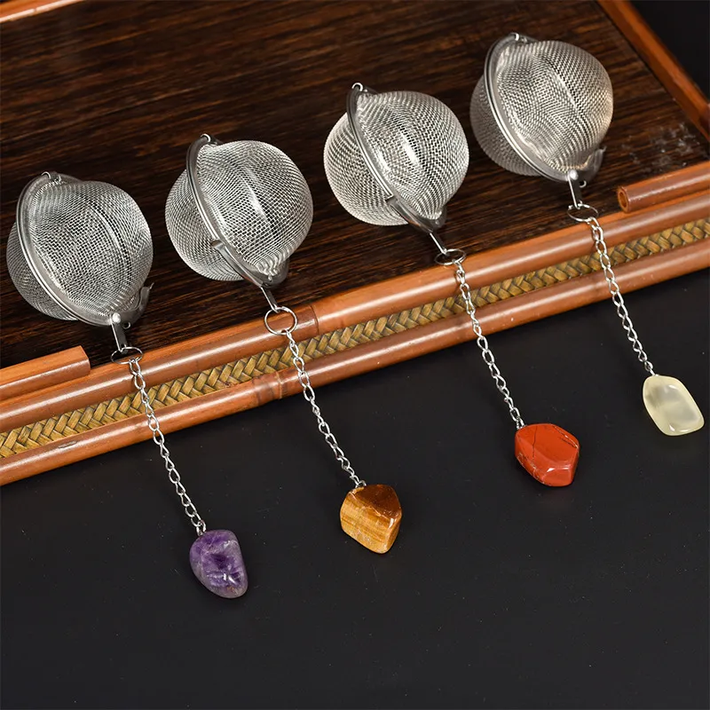 Stainless Steel Tea Ball Infuser: Crystal Stone Mesh Tea Strainers For ...