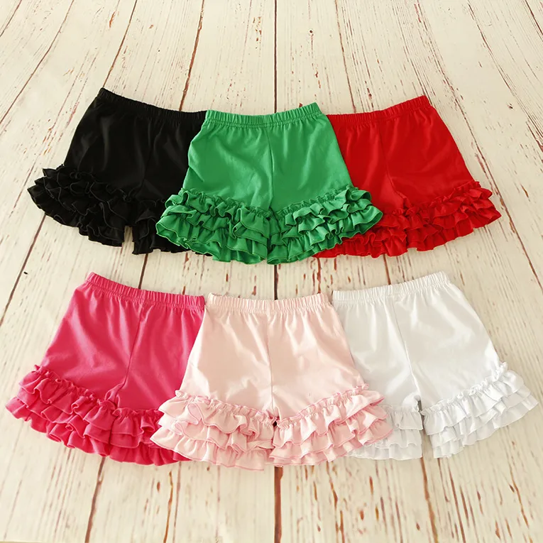 Infant Ruffle Shorts: Girls' Floral Print Cotton Blend Summer Shorts ...
