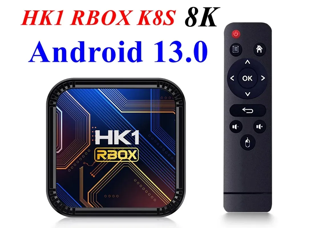 HK1 RBOX K8S Android 13.0 TV Box RK3528 Quad Core 2G/16G 4G/32G 64G 2.4G 5G Dual WIFI H.265 8K ...