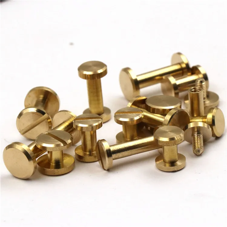 Round Flat Head Leather Fasteners Sturdy Binding Rivets Male And Female ...
