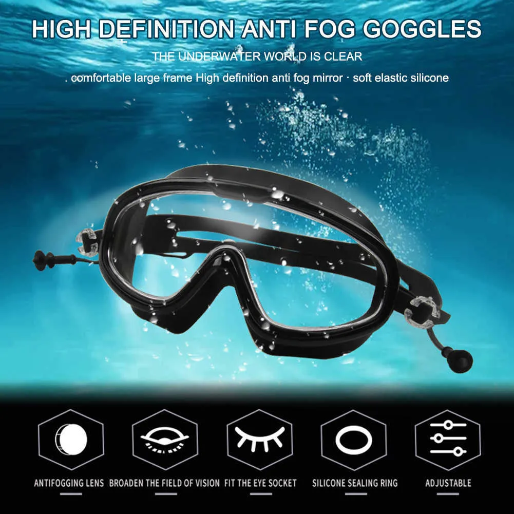 Professional Swimming Goggles Set - Anti-Fog Swim Goggles with Earplugs ...