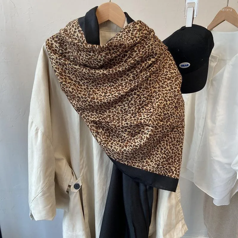 DHgate.com:2024 Silk Scarves for Women: Soft Cotton Linen Head Scarfs, Leopard Print Sunscreen ...