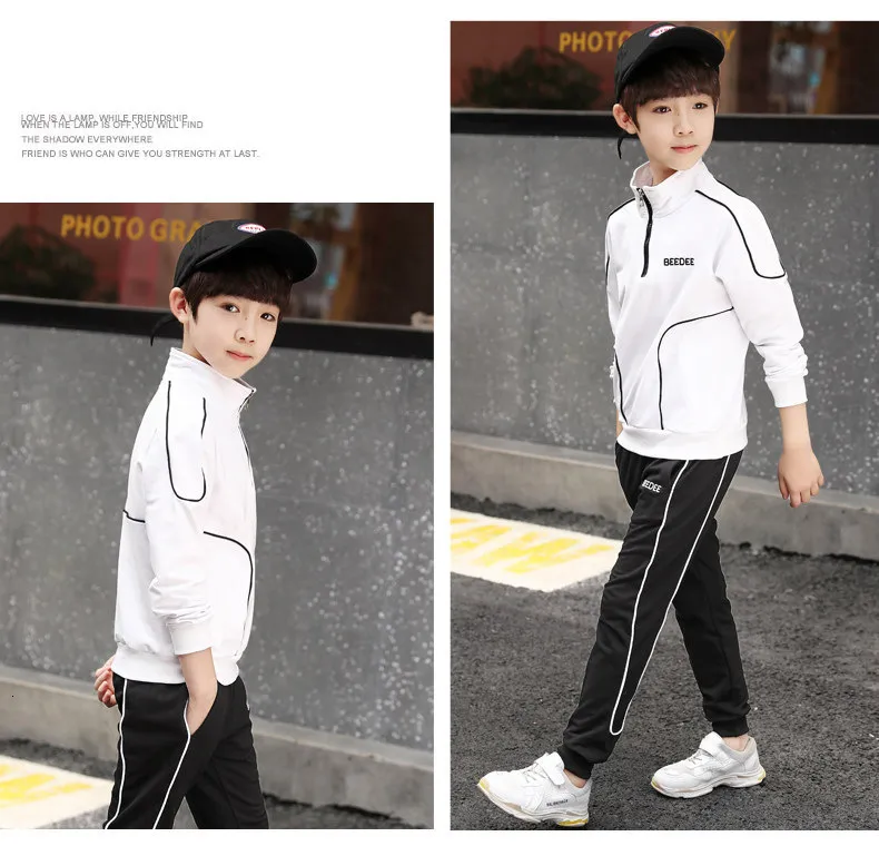 Clothing Sets Boys Sport Tracksuit Pullover for Kids 4-12 Years Spring ...