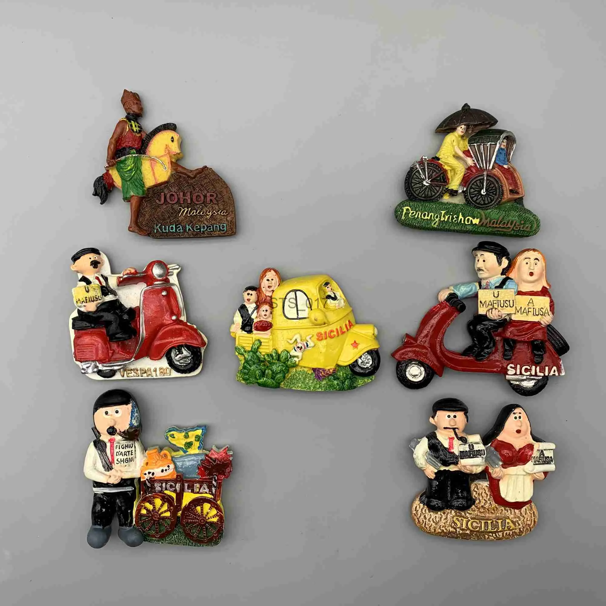 3D Resin Fridge Magnet Resin From Italy, Sicily, Malaysia Perfect For ...