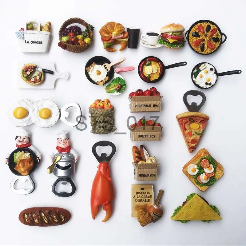 Cute 3D Food Fridge Magnets - Hand-Painted Decorative Refrigerator ...
