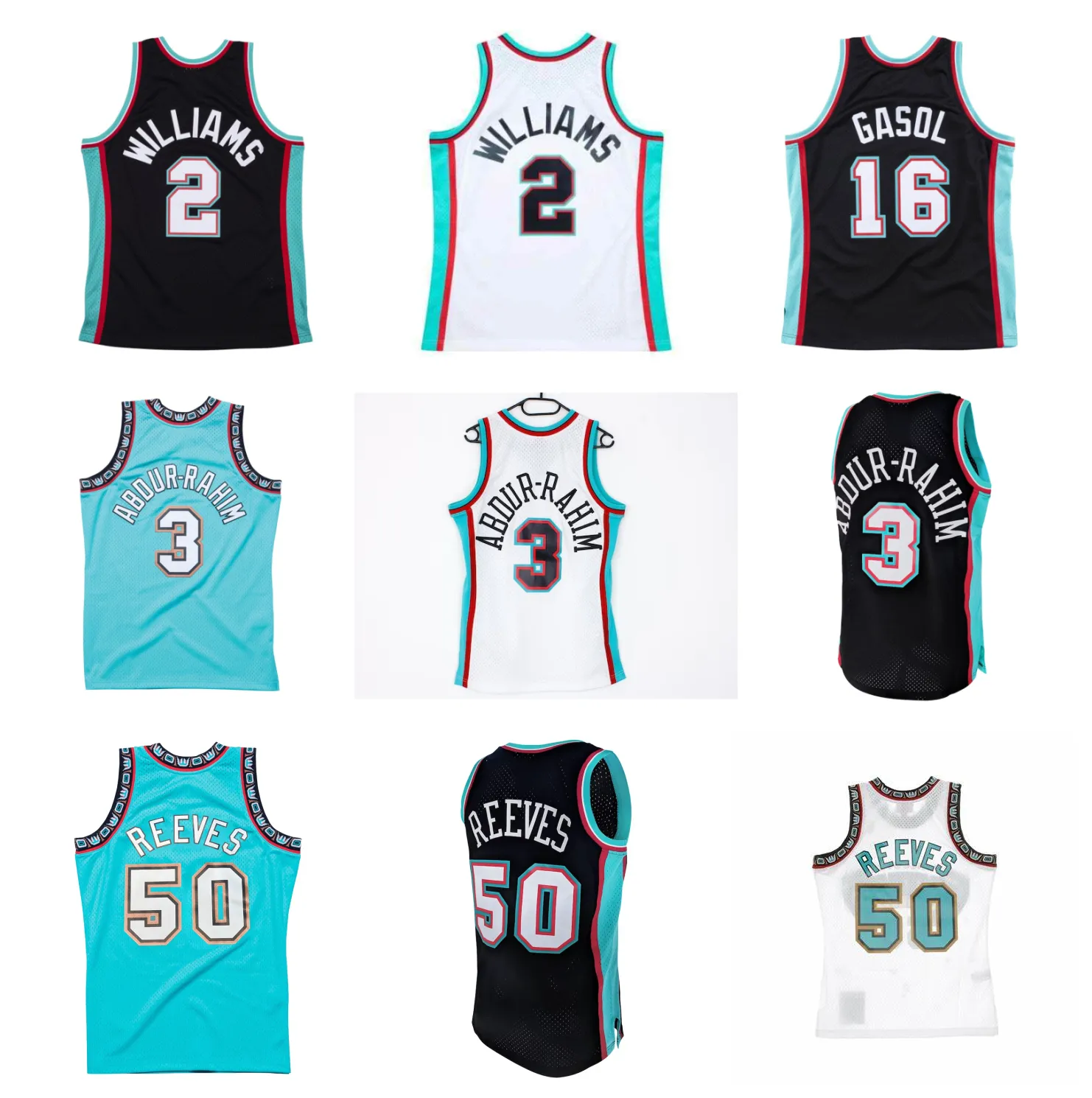 Grizzlies Throwback Basketball Jersey Vintage Green White Black Design ...