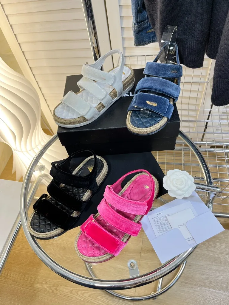 Luxury Leather Beach Sandals - Chunky Designer Sandals, Light Calfskin ...