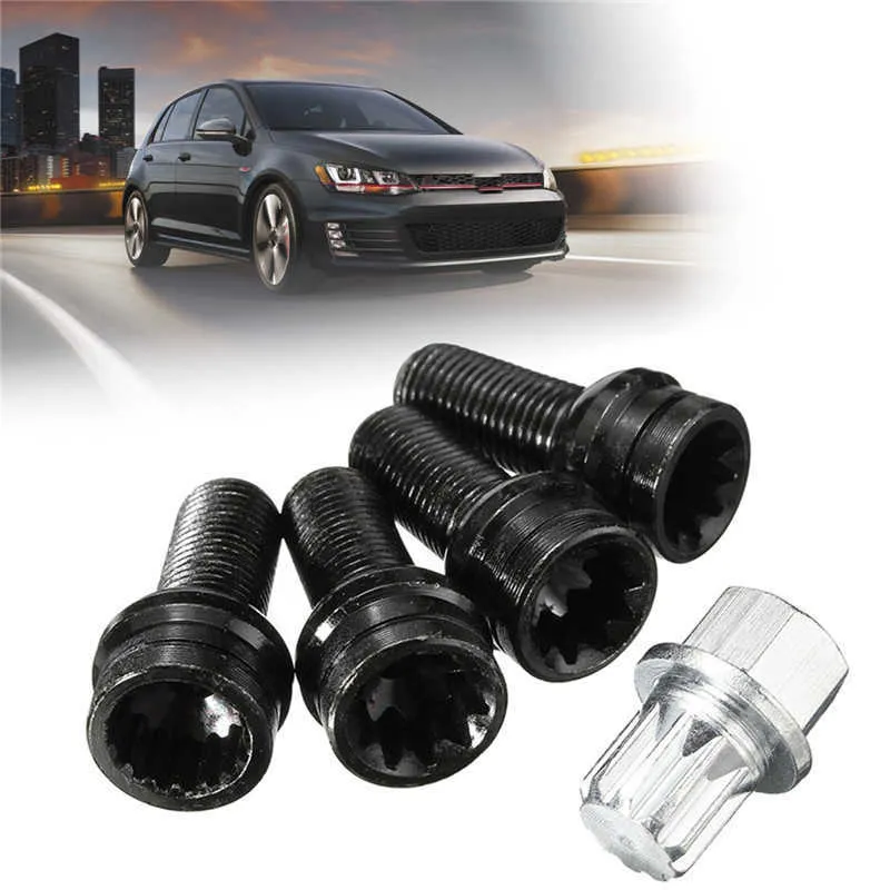 Anti Theft Wheel Lug Nut Lock Set M141.5mm Steel Locking Lug Nuts With ...