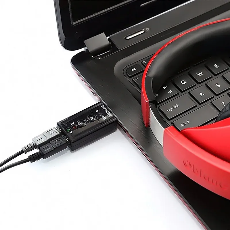 7.1 Channel 3D Mini Usb Sound Card With USB 2.0 To 3.5mm Mic For PC/MAC ...