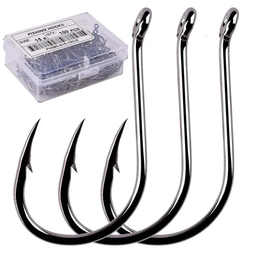 DHgate.com:Fishing Hooks 100pcs/Box Iseama Circle Carp Eyed Hook Set ...