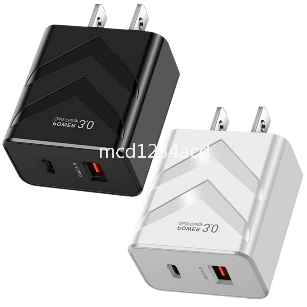 20W Dual USB C Wall Charger Fast Quick Charge 3.0 For IPhone 14/13/12 ...