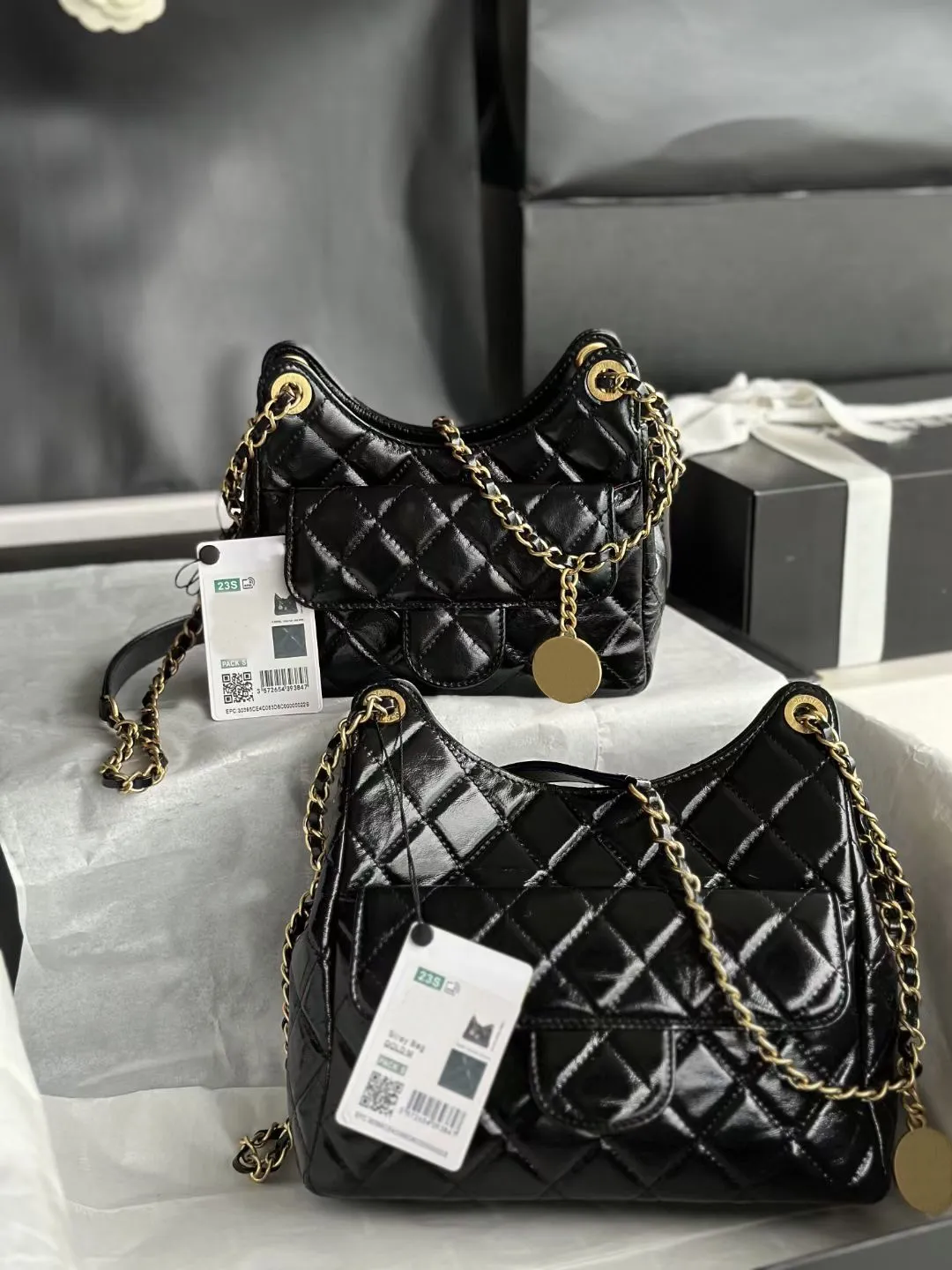 Soft Sheepskin Designer Tramp Hobo Bag With Chain Coin Compartment ...