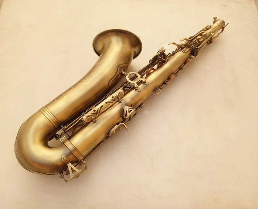 Professional Tenor Saxophone - High Quality Bb Antique Brass Sax T-992 ...
