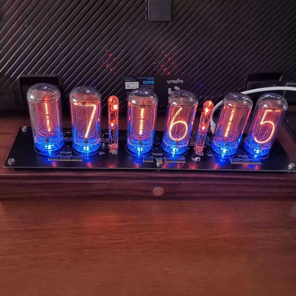 IN18 Nixie Tube Clock - Vintage Glow, WiFi Sync, RGB Backlight ...