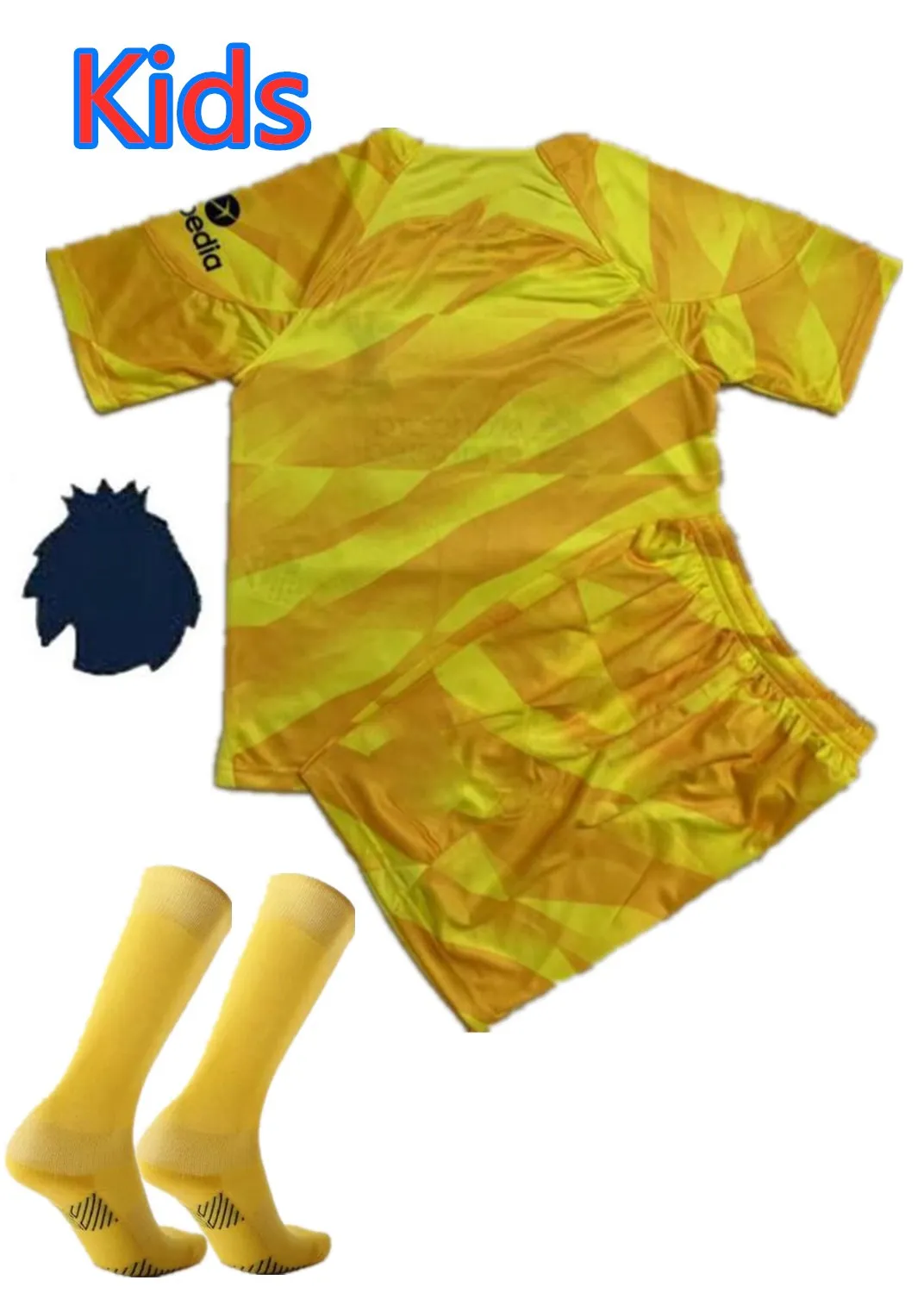 Kids Goalkeeper Kit 1# Alisson Becker Kelleher Soccer Jerseys 23 24 ...