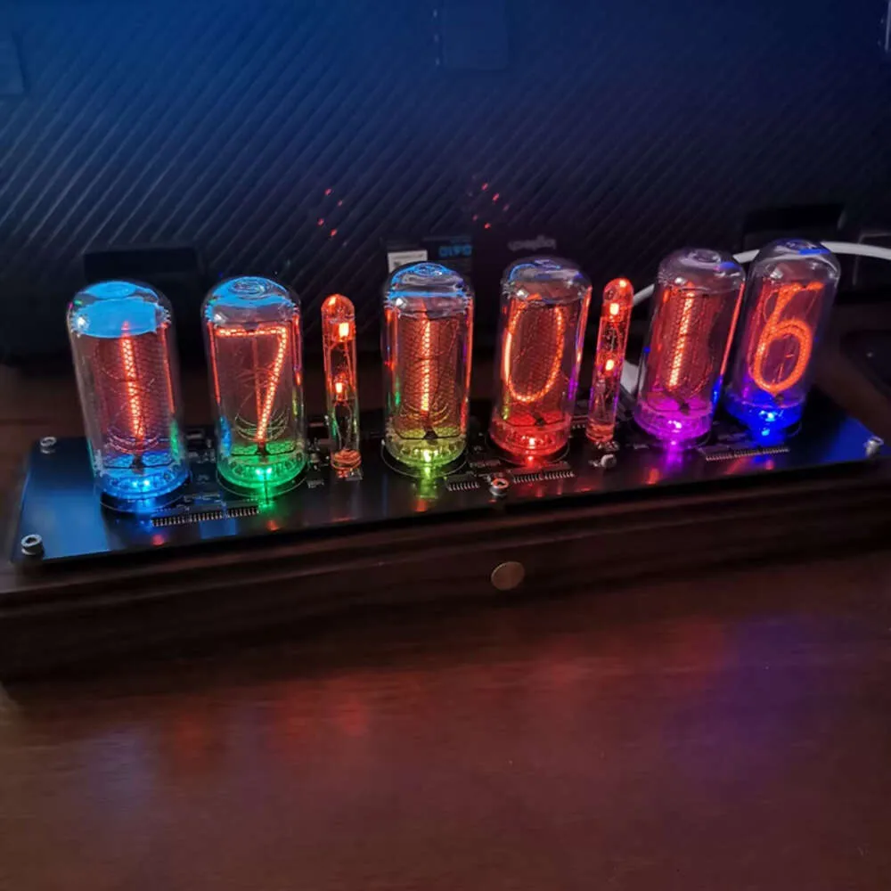 IN18 Nixie Tube Clock - Vintage Glow, WiFi Sync, RGB Backlight ...