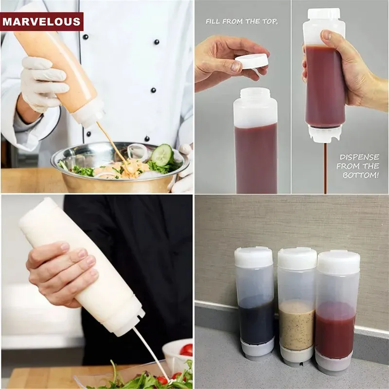 DHgate.com:Large Capacity Double Head Squeeze Bottle for Ketchup, Olive ...