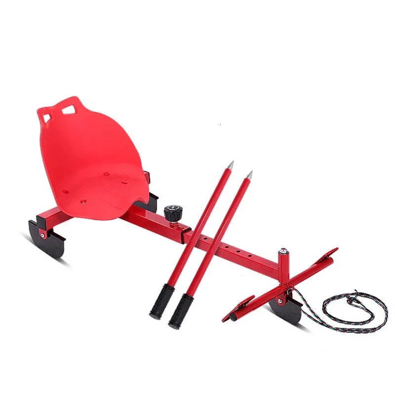 Adjustable Winter Sleigh Car - Snow Skates, Ice Car, Kid & Adult, Brake ...