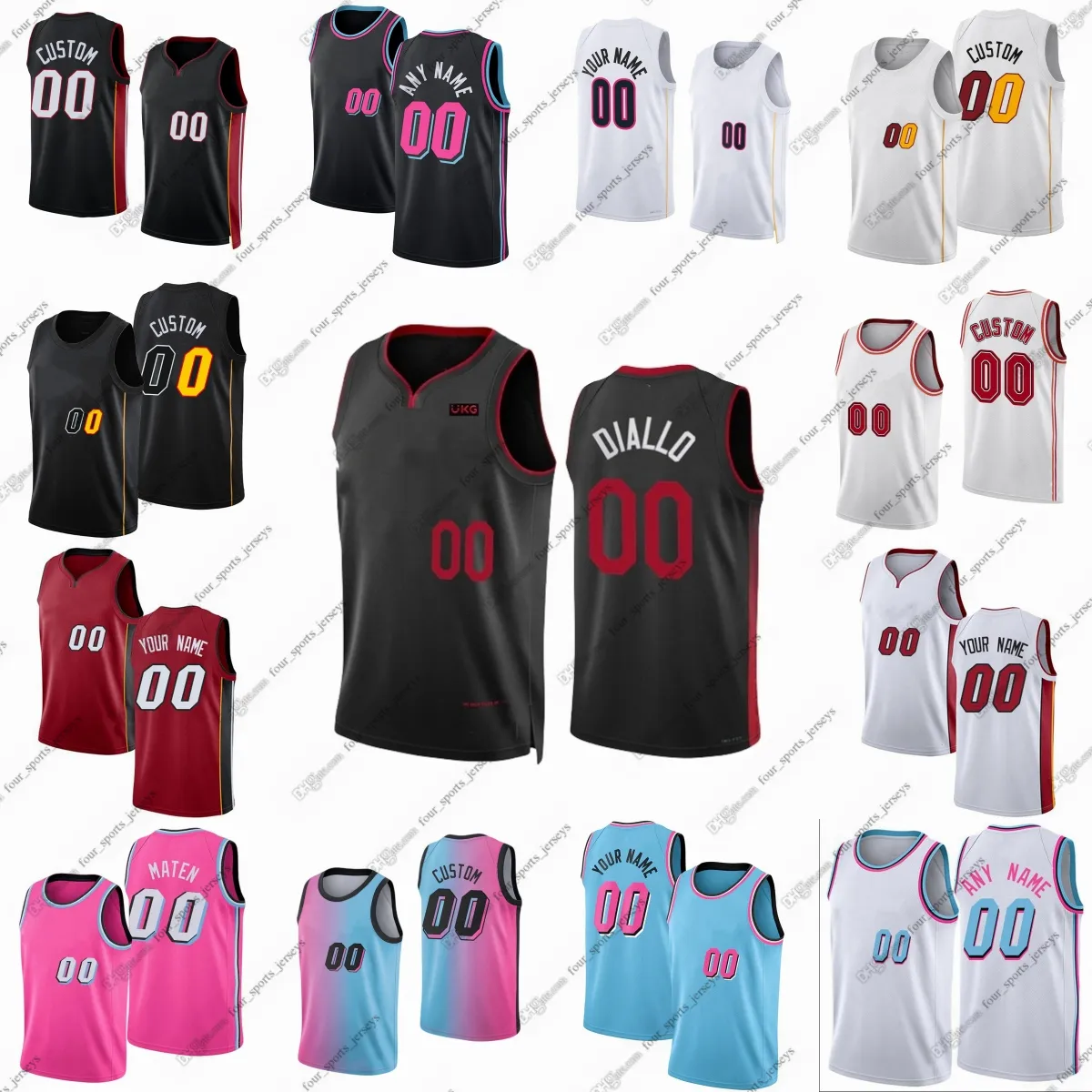 Custom Printed 24 New Basketball Jerseys Jimmy Butler... From Four ...