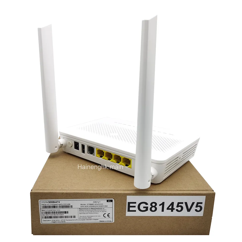 DHgate.com:4GE+1TEL+2USB AC WiFi 5 GPON ONT with Antennas - Huawei ZTE FiberHome OLT Compatible ...