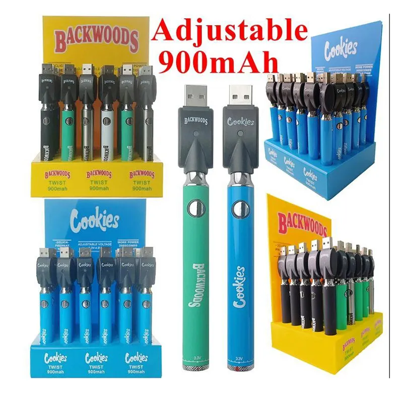 Rechargeable Vape Pen Preheat Battery 900Mah Bottom Voltage Adjustable ...