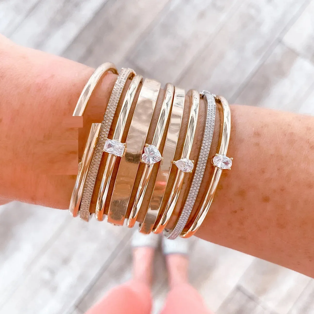 DHgate.com:Bangle Geometric Rectangle Tear Drop Heart Oval 5A Cubic ...