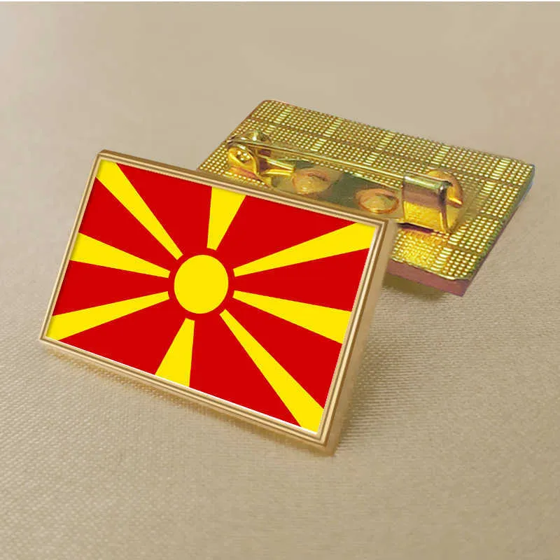 Macedonian Oriental Trading Flag Pins Zinc Die Cast PVC Color Coated ...
