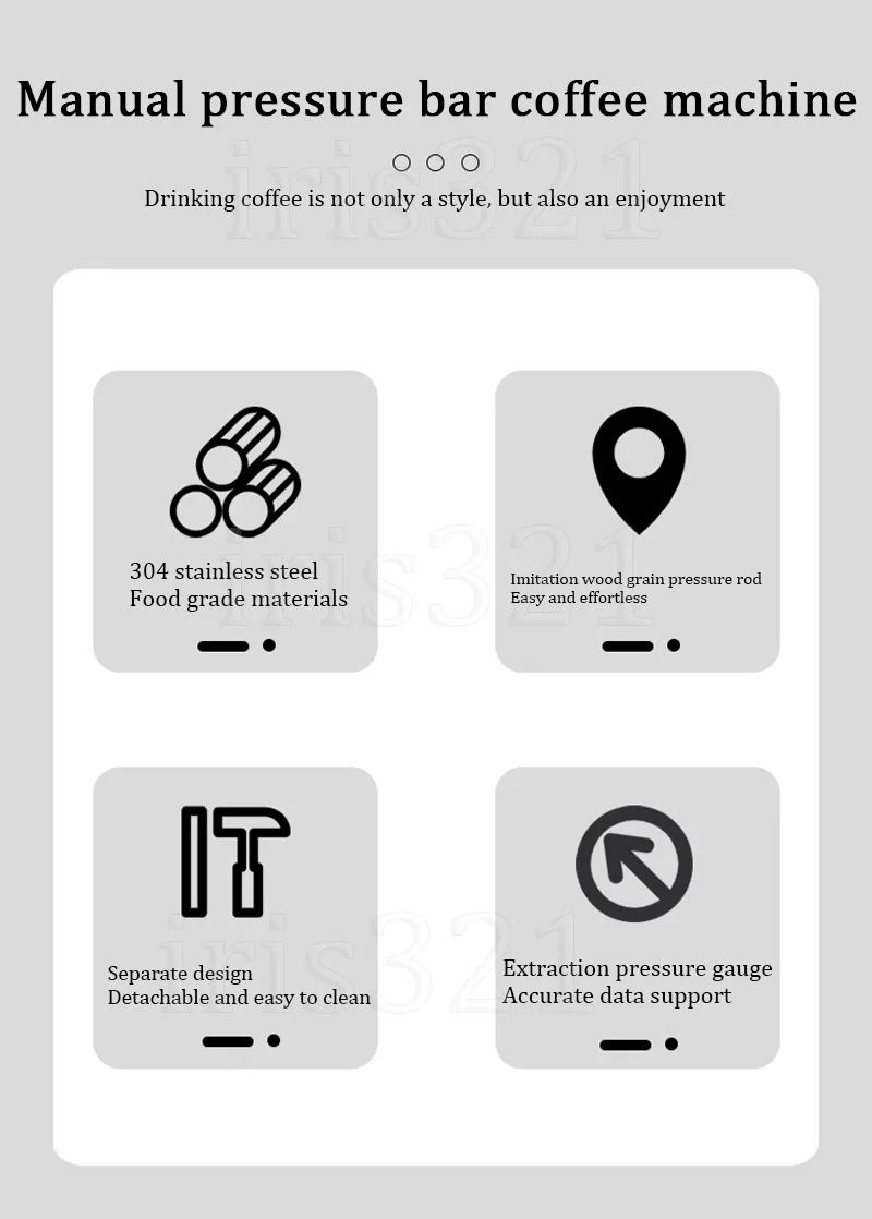 Portable Manual Espresso Maker Professional Variable Pressure Coffee ...