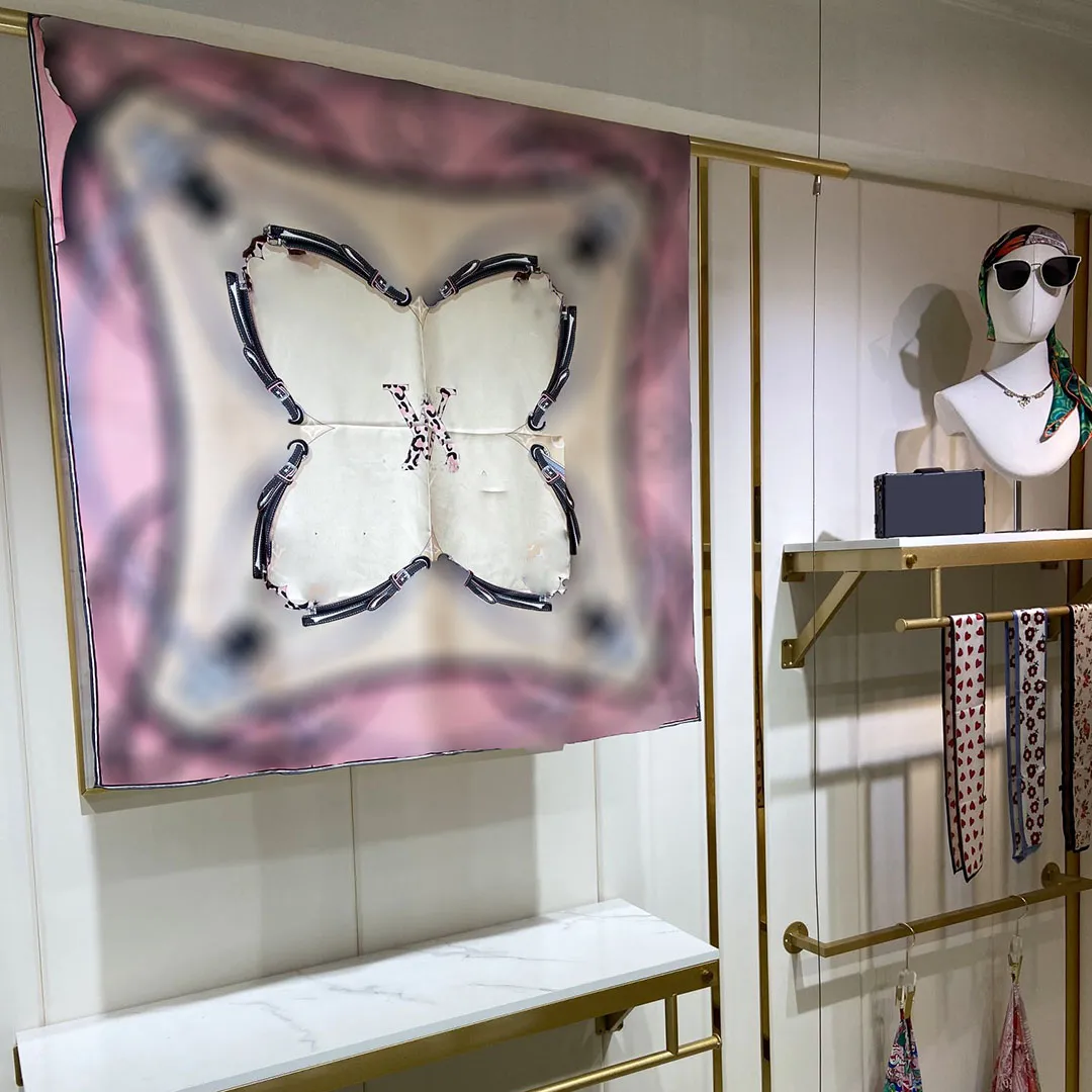 Premium Twill Silk Leopard Print Scarf: Lightweight Shawl, Sun ...