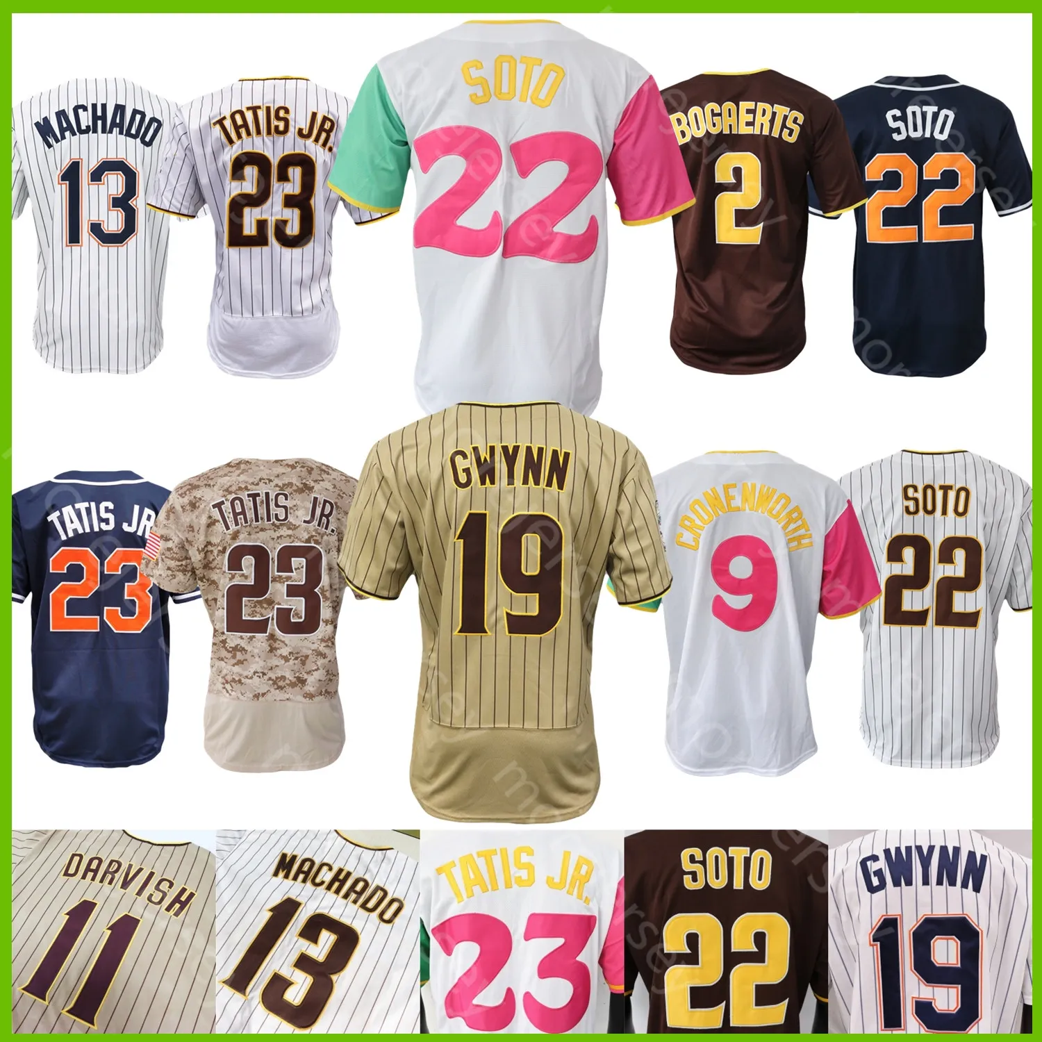 Baseball Jersey Fernando Tatis Jr. Xander Bogaerts Manny Hado Juan Soto ...