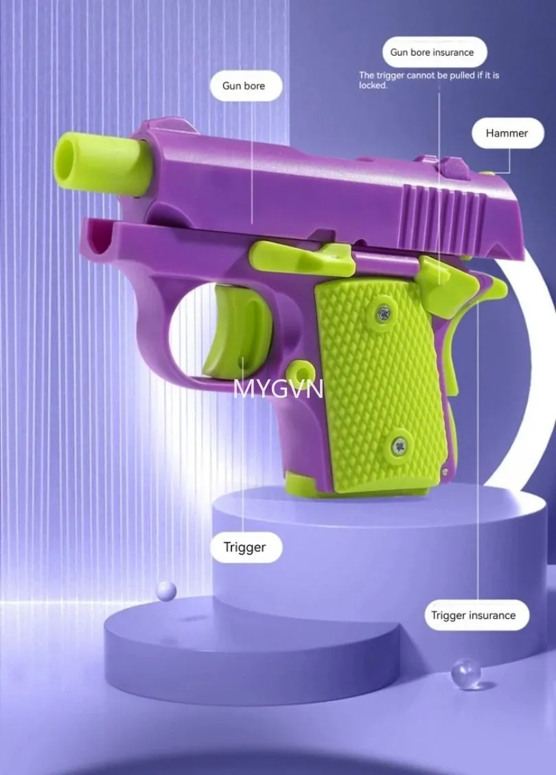 Mini 3D Toy Gun Model M1911 Colt Non Shooting Fidget Pistol For Adults ...