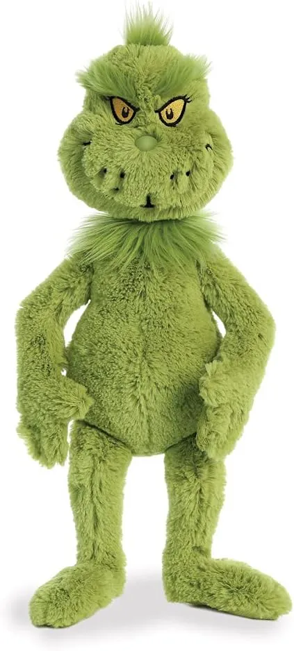 Christmas Grinch Stuffed Plush Toys Animal Green Monster Fur 16 Inches ...