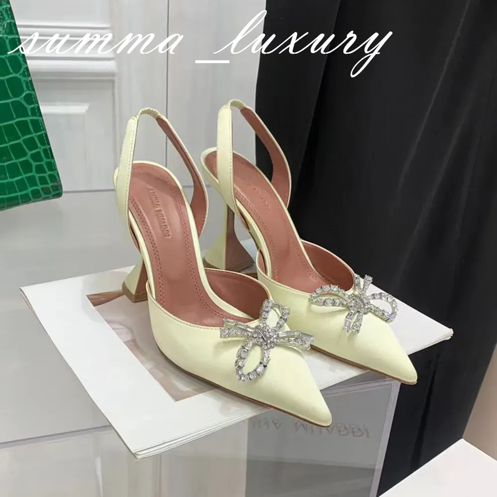Crystal Embellished Mirror Face Slingback Sandals For Women Designer ...