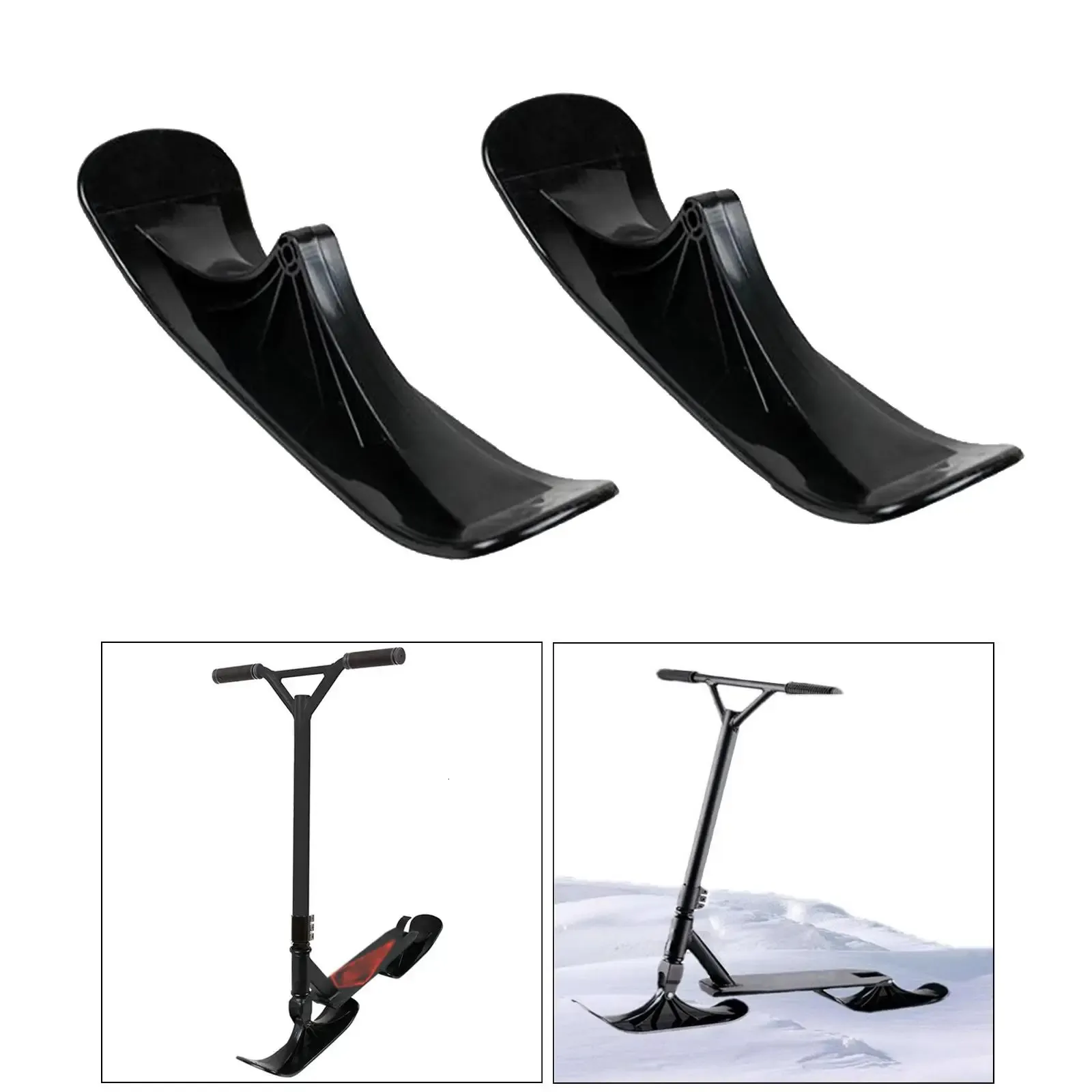 Sledding Solid Ski Snow Scooter Snowboard for Kids Child, Kick Turns to ...