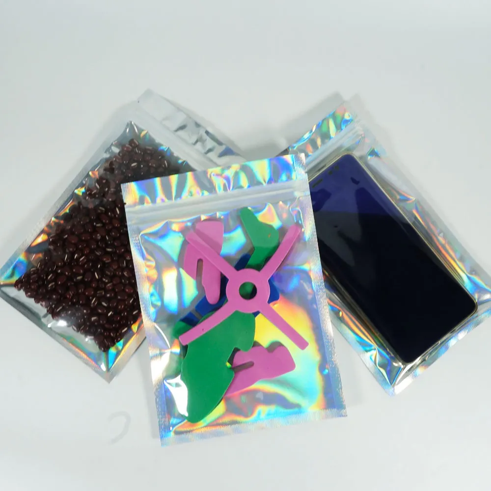 Wholesale Silver Aluminium Foil Ziplock Reusable Bags With Laser ...