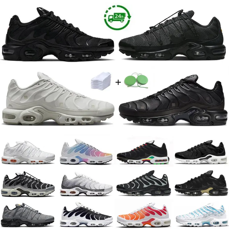TN Plus All Black Running Shoes For Men And Women Onyx Stone Triple ...