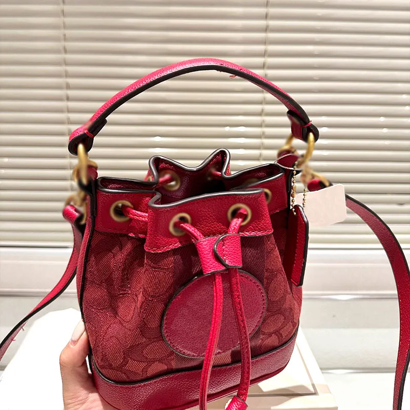 DHgate.com:Designer Mini Bucket Bag: Custom Fabric, Genuine Leather ...