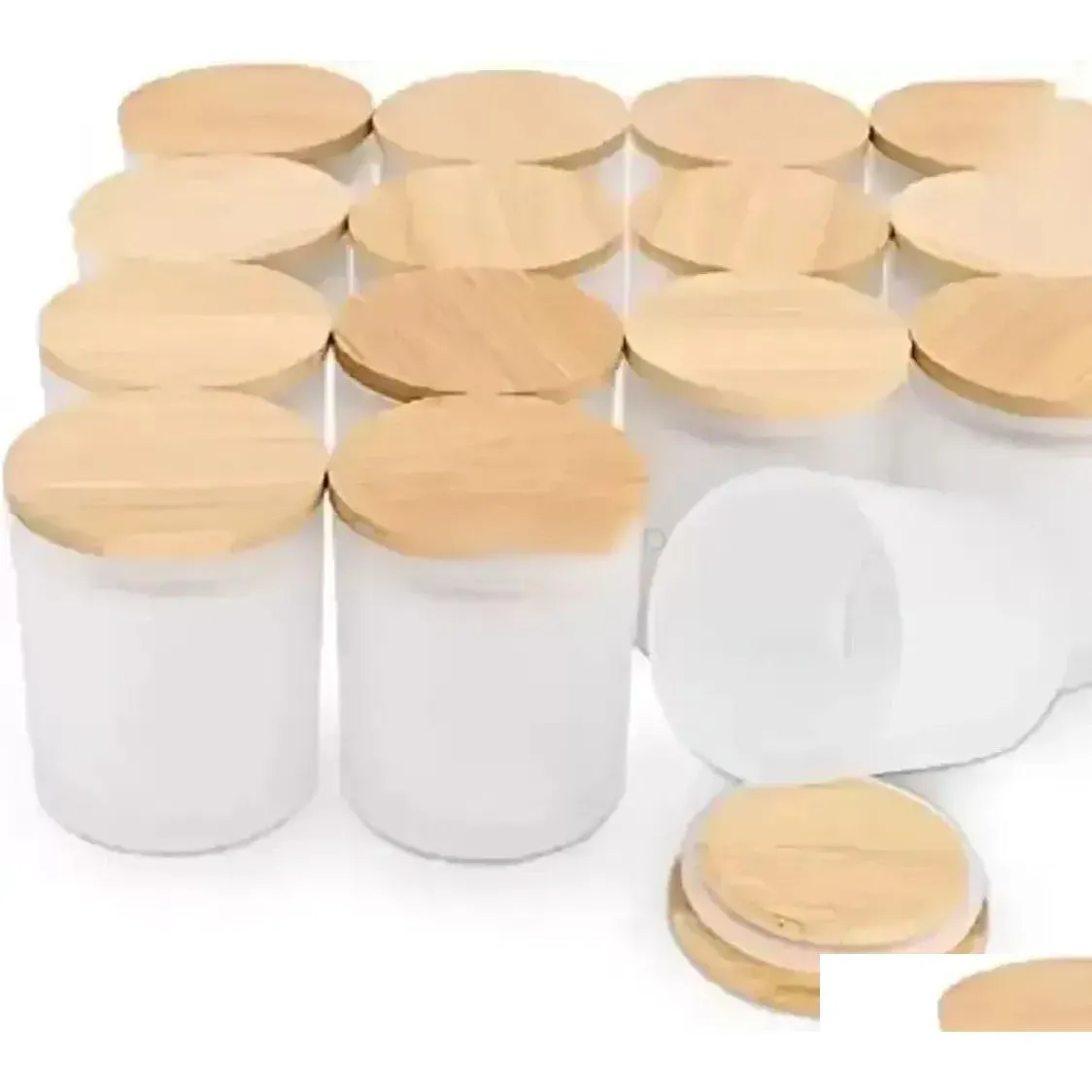 DHgate.com:Sublimation Glass Jars with Bamboo Lids, 6Oz Clear Candle ...