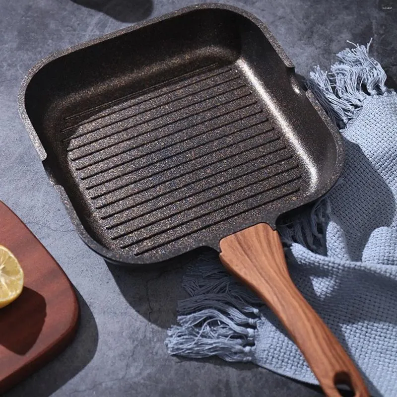 DHgate.com:Pans Steak Egg Frying Pan Aluminum Alloy Induction Square ...