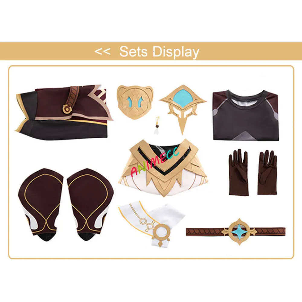 Spiel Genshin Impact Kostüm Sora Kong Cosplay Reisenden Aether Halloween Party Outfit Perücke ...