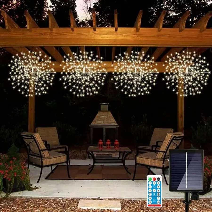 DHgate.com:Solar Fireworks String Lights Outdoor Hanging for Christmas ...