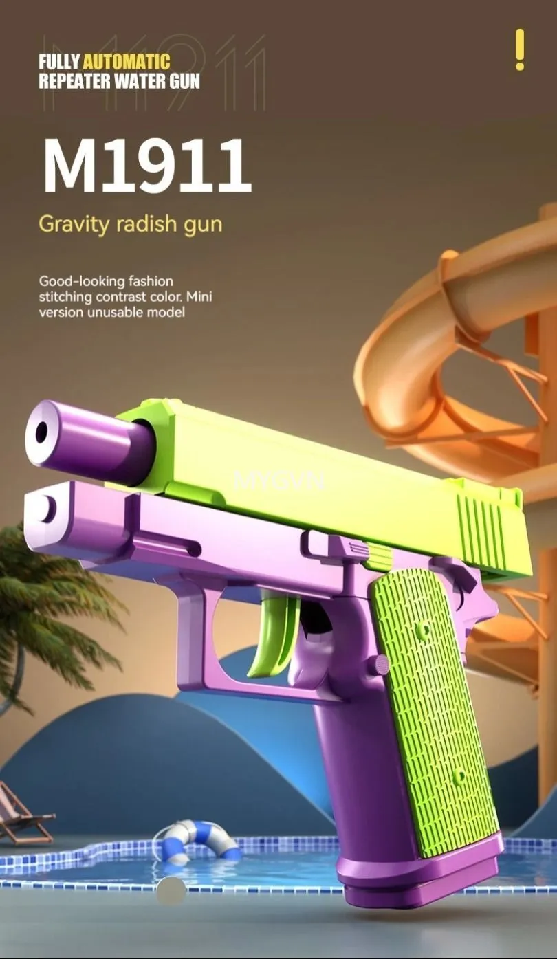 Fidget Gun Toy Pistol 3D Printed Radish Design, M1911 & Desert Eagle ...